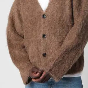 Séfr Taupe Cardigan In Alpaca Blend
