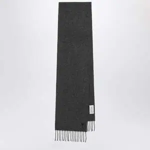 AMI Paris Ami Paris Grey Ami De Coeur Wool Scarf Men Gray