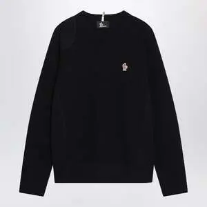 Moncler Wool Sweater With Logo Patch