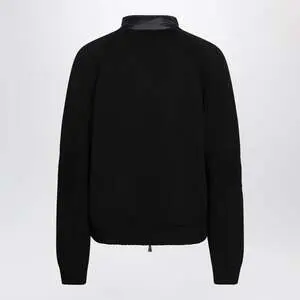 Moncler Padded Zip-up Cardigan In Wool Blend