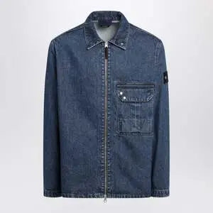 Stone Island Light Bull Denim-tc Overshirt - Blue