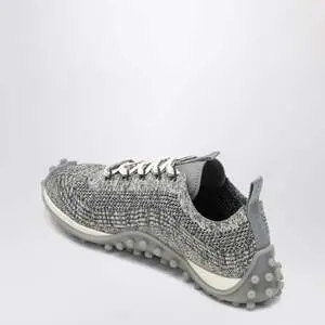 AMI Paris Mirage Sneakers In Grey And Ivory Mesh - Gray