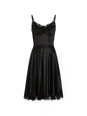 Dolce & Gabbana Satin Dress - Black