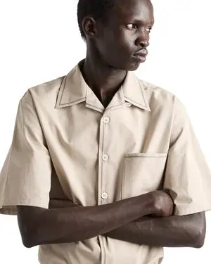 Prada Hort-leeved Cotton Hirt