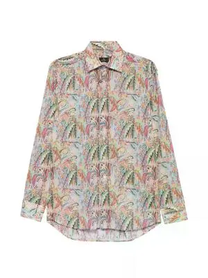 Etro Paisley-print Long-sleeve Shirt - Blue