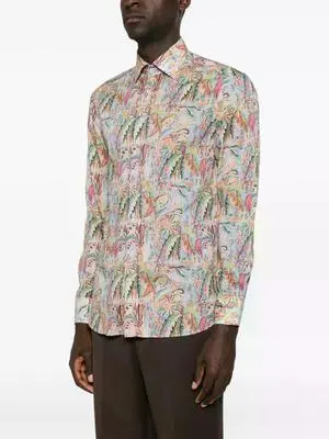 Etro Paisley-print Long-sleeve Shirt - Blue