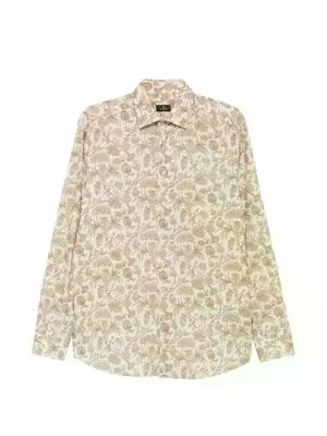 Etro Floral-print Cotton Shirt - Neutrals