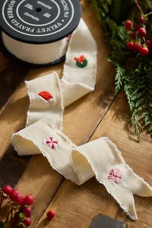TERRAIN Holiday Icon Embroidered Ribbon