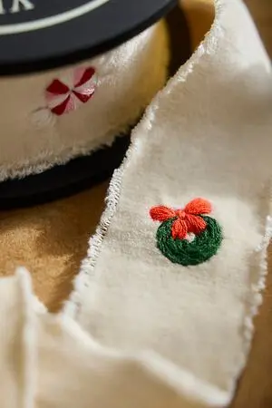 TERRAIN Holiday Icon Embroidered Ribbon