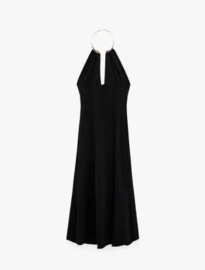 Koton Metal Ring Detail Halter Neck Dress