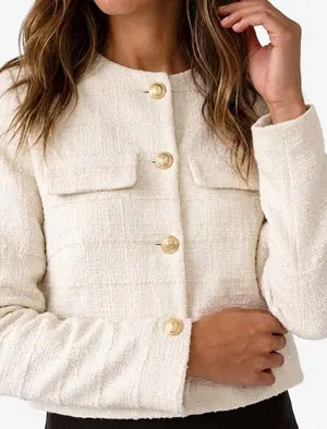 Koton Checked Tweed Jacket