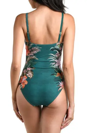 La Blanca Courtyard Palm Linge One-piece Swimsuit