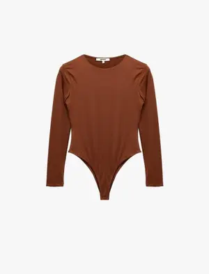 Koton Long Sleeve Bodysuit - Brown