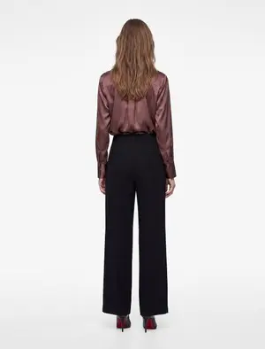 Koton High Rise Tailored Wide Leg Trousers With Pleat