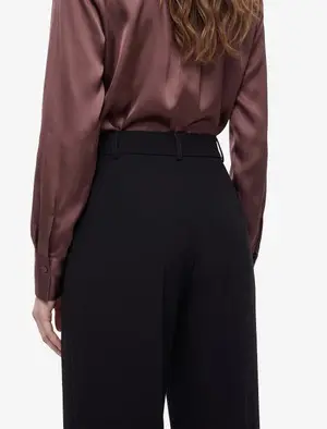 Koton High Rise Tailored Wide Leg Trousers With Pleat