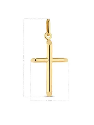 DEVATA Cross Tube Pendant With Cable Chain Necklace