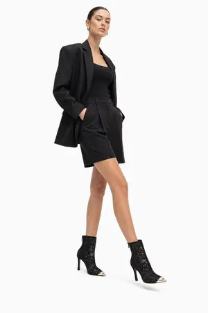 PROLOGUE SHOES Cliff Lace Stiletto Boot