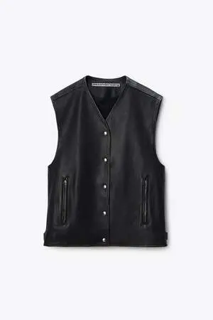 Alexander Wang Boxy Moto Vest