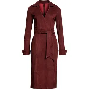 Diane Von Furstenberg Antonia Suede Wrap Dress - Chinti