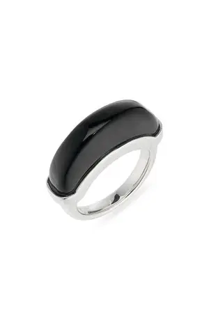 WYLD BOX Luna Sterling Silver Onyx Ring - Black