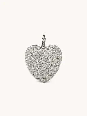 FD GALLERY Antique Diamond-set Puffed Heart Pendant - Assorted 1