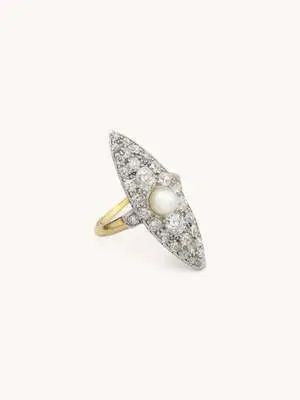 FD GALLERY Antique Pearl And Diamond Ring - Assorted 1
