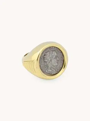 FD GALLERY Vintage Bulgari Monete Ancient Coin And Sculpted Gold Ring - Assorted 1