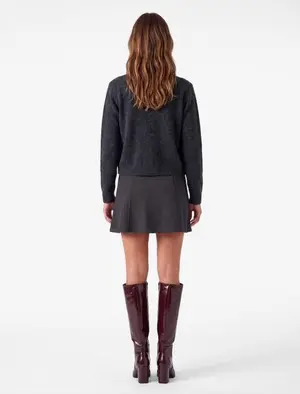 Koton Slim Cotton Blend A-line Mini Skirt