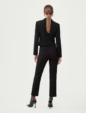 Koton Long Sleeve Shawl Collar Cropped Blazer Jacket