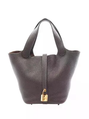 Hermès 2021 Clemence Picotin Lock 18 Handbag - Brown