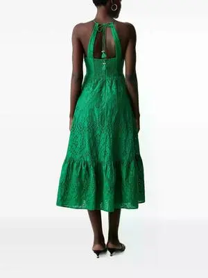 MORGAN Broderie-anglaise Tiered Midi Dress