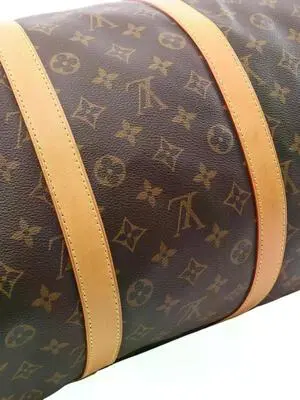 LOUIS VUITTON 2001 Monogram Keepall Bandouliere 55 Travel Bag