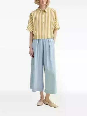 SESSUN Pleated Cropped Trousers