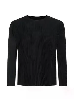 Issey Miyake Pleated Long-sleeve T-shirt - Black