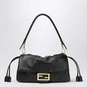 Fendi Baguette Soft Medium Bag - Black