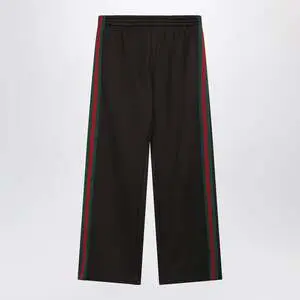 Gucci Deep Chocolate Leisure Trousers In Cotton Jersey - Brown