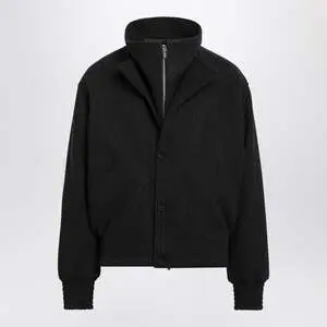 Jacquemus Dark Grey Bomber Jacket In Wool Blend - Gray
