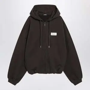 Jacquemus Corso Dark Cotton Hoodie - Brown