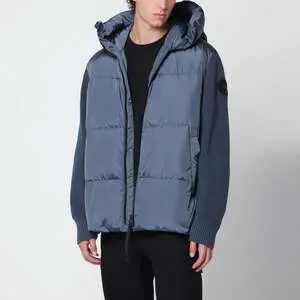 Canada Goose Grey- Down Jacket With Wool Sleeves
