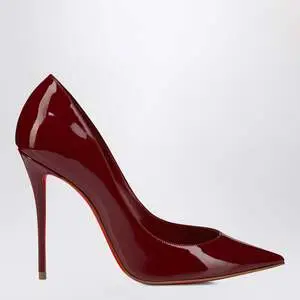 CHRISTIAN LOUBOUTIN Bordeaux Pigalle Pumps In Patent Leather - Red