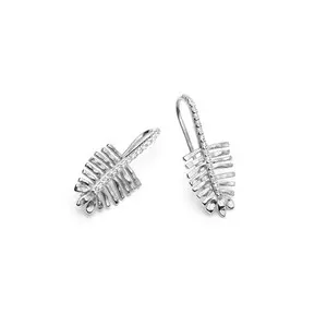 WITH LOVE DARLING Tulsi Leaf Earrings - Silver