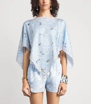 Emilio Pucci Silk Printed Cape