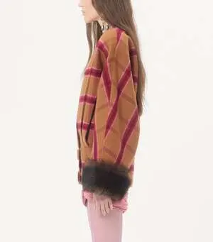 Valentino Garavani Wool Check Wrap Jacket