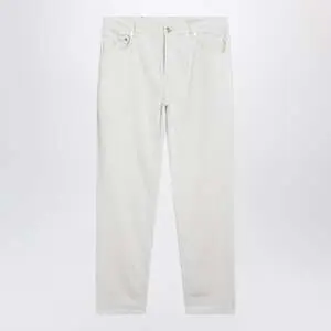 Brunello Cucinelli Ice-coloured Corduroy Trousers - Gray