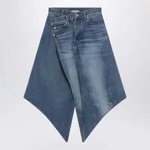 JW Anderson Asymmetric Skirt In Washed Denim