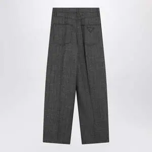 Prada Grey Tailored Wool Trousers