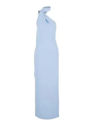 Solace London One-shoulder Light Fabric Long Dress With Back Slit