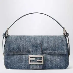 Fendi Baguette 26424 Light Denim Bag - Blue
