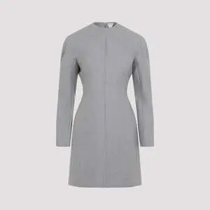 Bottega Veneta Compact Wool Mini Dress - Grey
