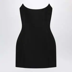 Balenciaga Mini Bustier Dress In Wool And Silk Blend